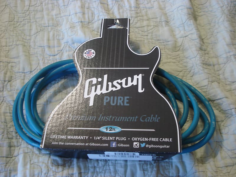 Gibson Pure cable blue 12ft | Reverb