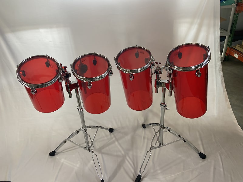 Concert toms. RL Drums RL8-1218-R-WS 2023 - Red Acrylic | Reverb