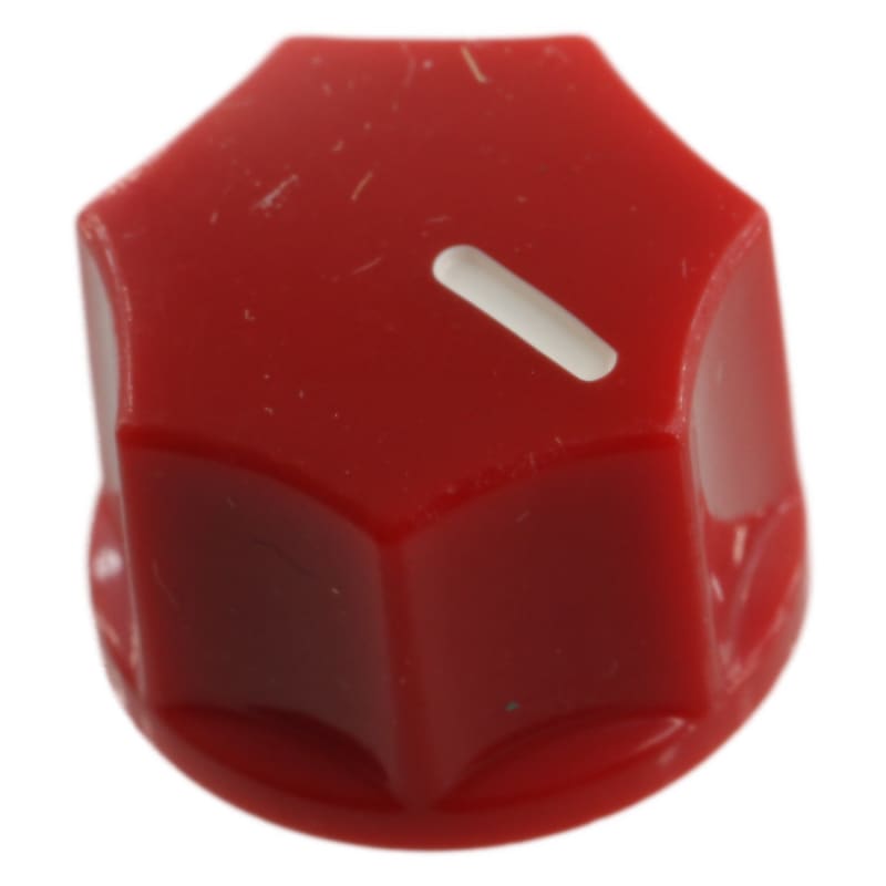 Mini Fluted Knob with White Indicator, Red | Reverb