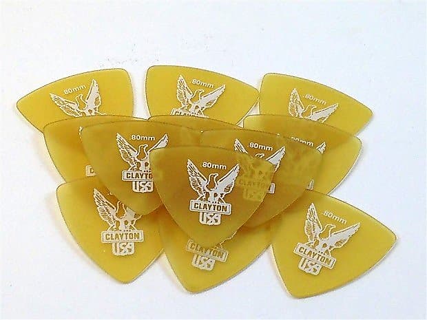 Clayton Guitar Picks 12 Pack Ultem Rounded Triangle .80mm | Reverb UK