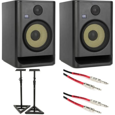 KRK Rokit 8 G4 8-inch Powered Studio Monitor Pair With S12.4 KRK Rokit 8 G4 8-inch Powered Studio Monitor Pair With S12.4