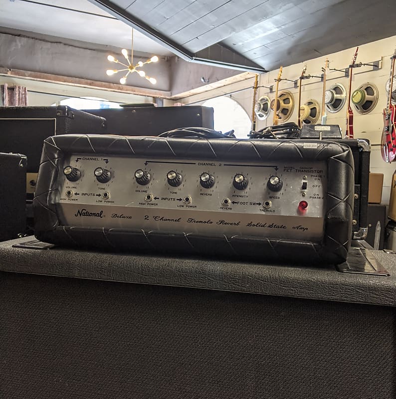 National Deluxe 2 Channel Tremolo Reverb Solid State Amp Head | Reverb