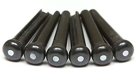 GRAPHTECH TUSQ BRIDGE PINS - MARTIN 2MM - BLACK/MOP DOT -6 | Reverb