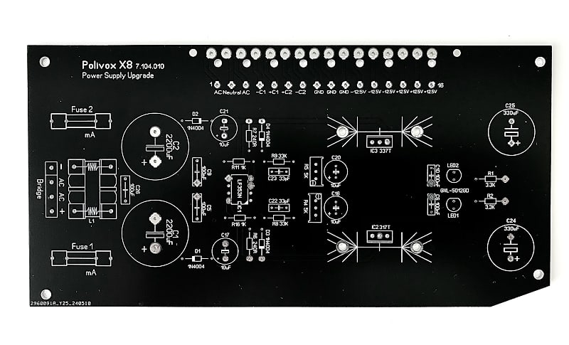 Polivoks power suply module X8 PCB Uppgrade! PSU +/- 15 Volt | Reverb