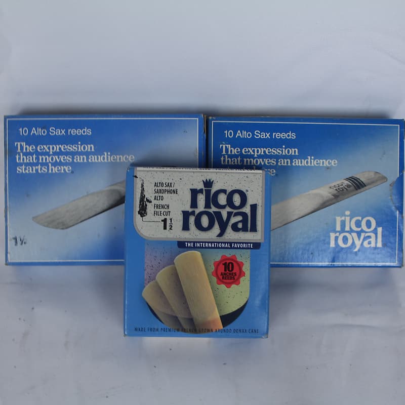 Rico Royal Alto Sax Reeds#1 1/2 10 Reeds (3 Pack) | Reverb
