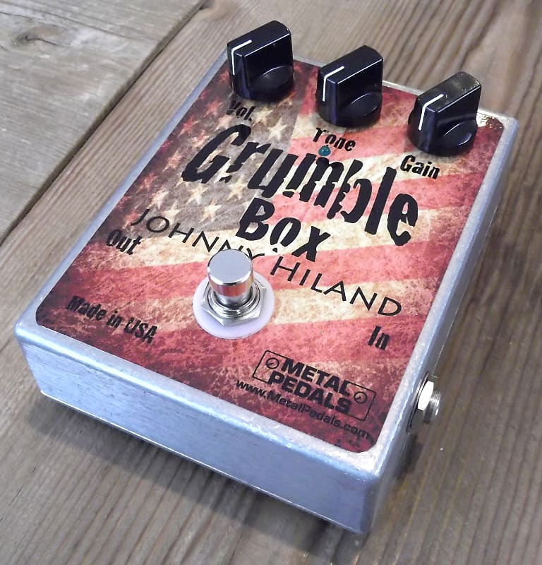 metal pedals Grumble Box Johnny Hiland 2015 Silver | Reverb