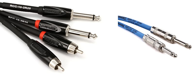 Roland RCC-10-2R28 Dual 1/4-inch TS Male to RCA Male | Reverb