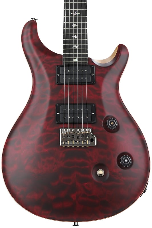 PRS Wood Library Custom 24 Electric Guitar - Satin Red Tiger | Reverb