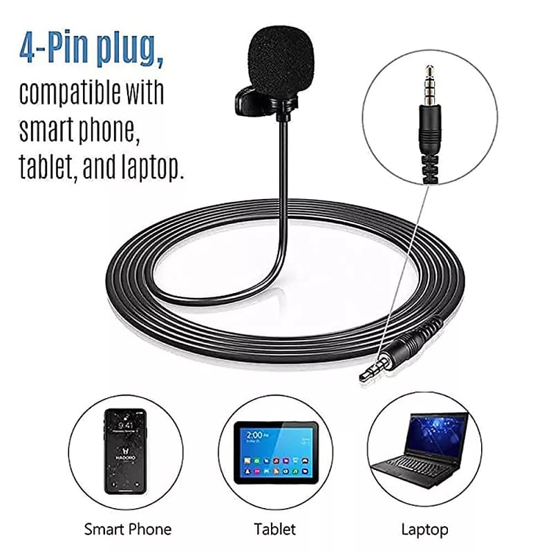 Lavalier/Lapel Clip-On Omnidirectional Condenser Microphone | Reverb