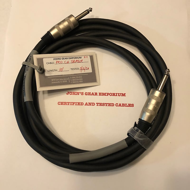 ProCo 10' 1/4 TS Speaker Cable | Reverb