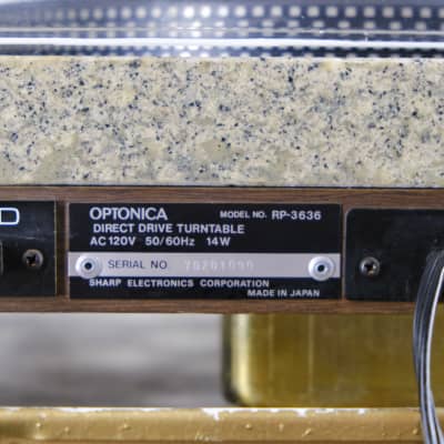 Optonica RP-3636 Turntable late 70's Granite | Reverb