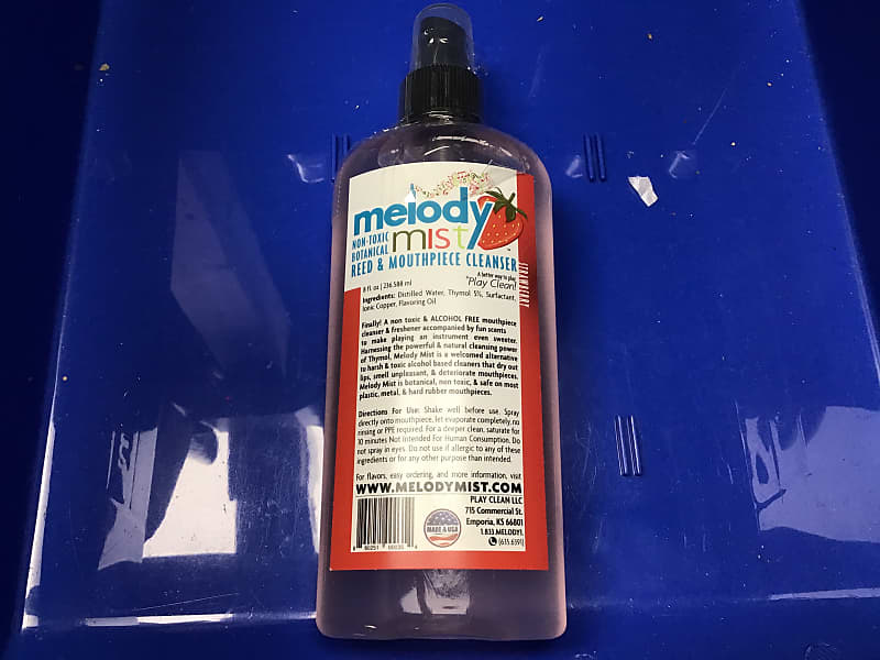Melody Mist Mouthpiece Cleaner Strawberry 8 oz | Reverb