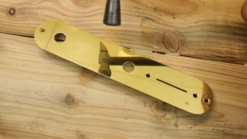 Brass Telecaster Control Plate Solid Brass Switch Plate Gold | Reverb