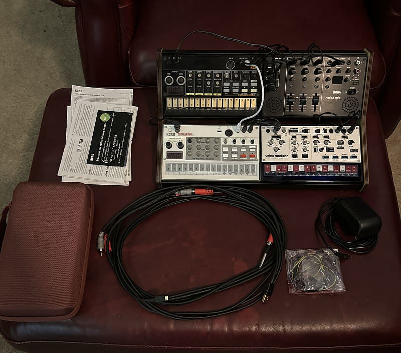 Korg Volca bundle with rack and cables | Reverb