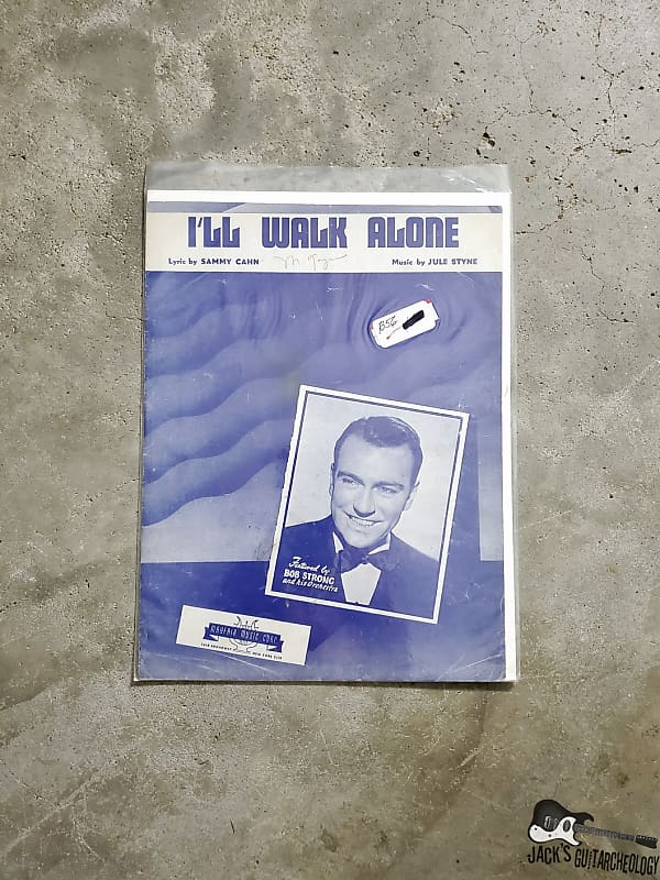 Vintage "I'll Walk Alone" Bob Strong Sheet Music (1940s) | Reverb UK