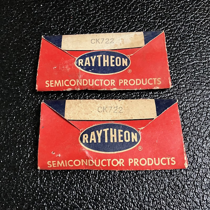 Raytheon NOS CK722 Germanium Transistor Pair Fuzz Treble | Reverb