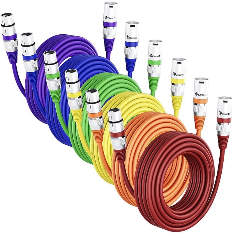 Dmx To Dmx Stage Lighting Cable (25 Feet, 6-Pack) Dmx Male To | Reverb