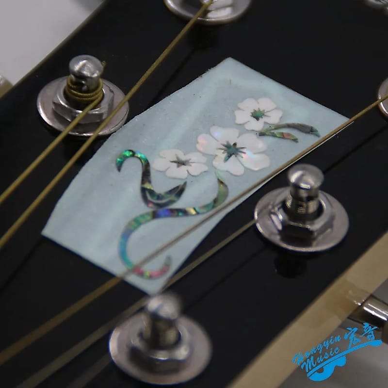 Abalone Guitar Headstock Sticker Flowers | Reverb