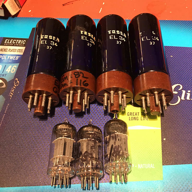 Tesla RCA Marshall Style Amp Tube Set (EL34 + 12AX7) | Reverb UK