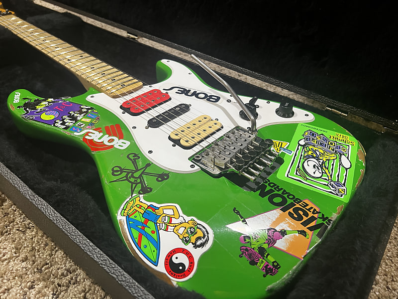 Charvel Custom Shop Green Meanie 2016 Aged Slime Green | Reverb