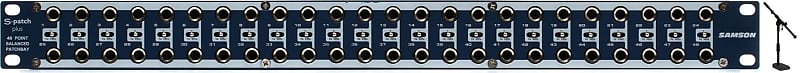 Samson S-Patch Plus 48-point Balanced Patchbay Bundle with | Reverb