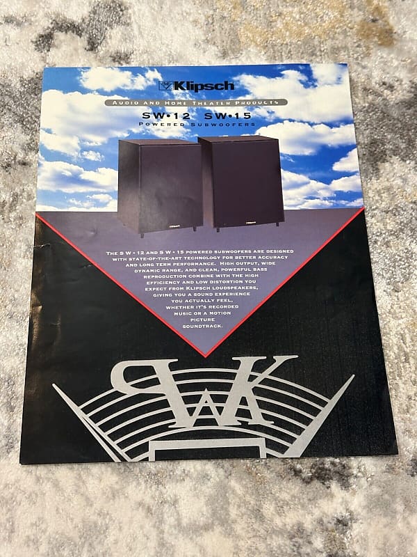 Klipsch SW-12 & SW-15 Dealer Brochure | Reverb