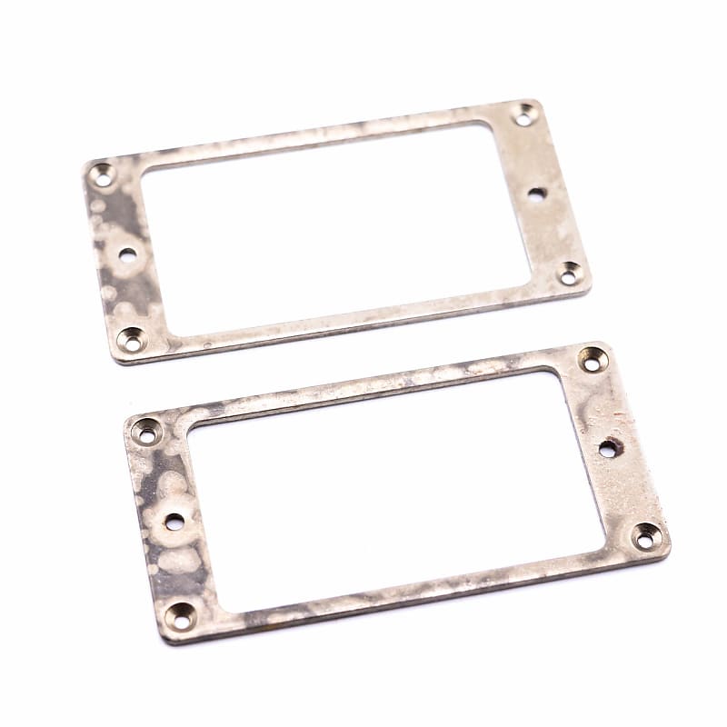 AGP ™ - Aged Chrome Flat Bottom Metal Humbucker Ring Set | Reverb