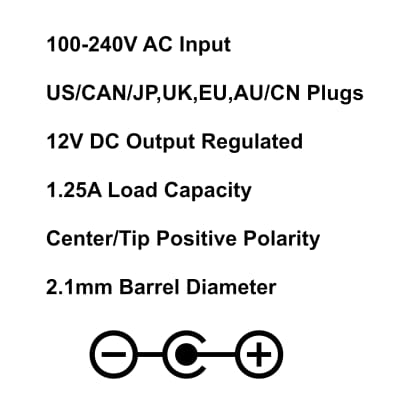 12V DC Universal Power Supply - US/JP/UK/EU/AU | Reverb UK