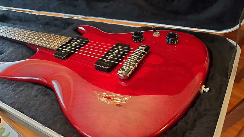 Ibanez JS700 *RARE* Transparent Red Sky P90 Hardtail Joe | Reverb