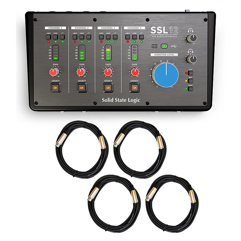 Solid State Logic SSL 12 USB Audio Interface Bundle with XLR | Reverb