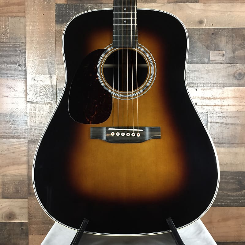 Martin D28 Sunburst Left-Handed Acoustic Guitar with Hard | Reverb