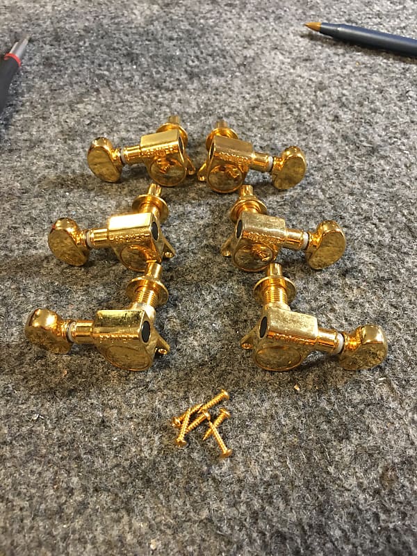 Grover 406g6 3x3 Auto Locking Mini Tuners Gold | Reverb UK