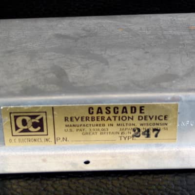 OC Electronics Cascade Reverb Tank Type 247 | Reverb