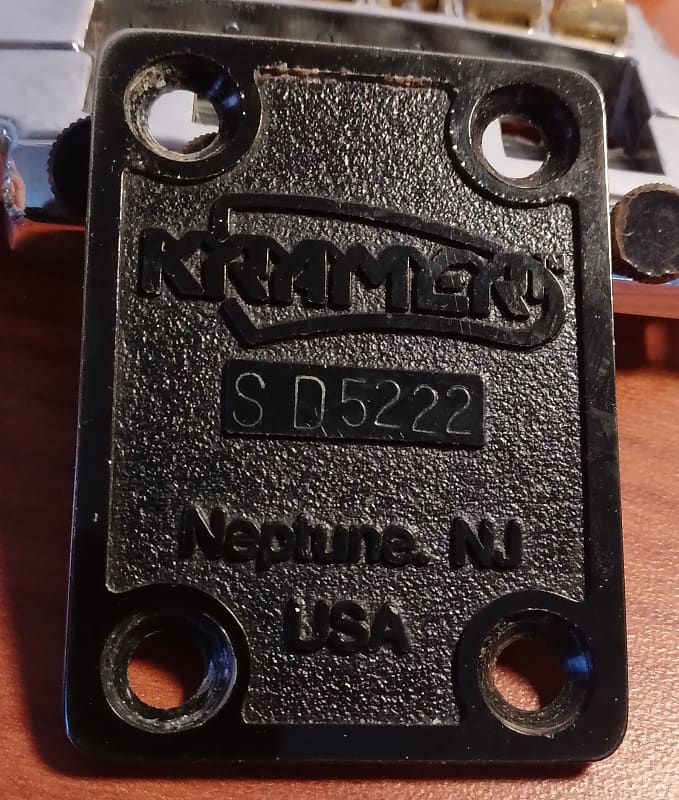Kramer Neptune USA Neck Plate 80s - Black | Reverb