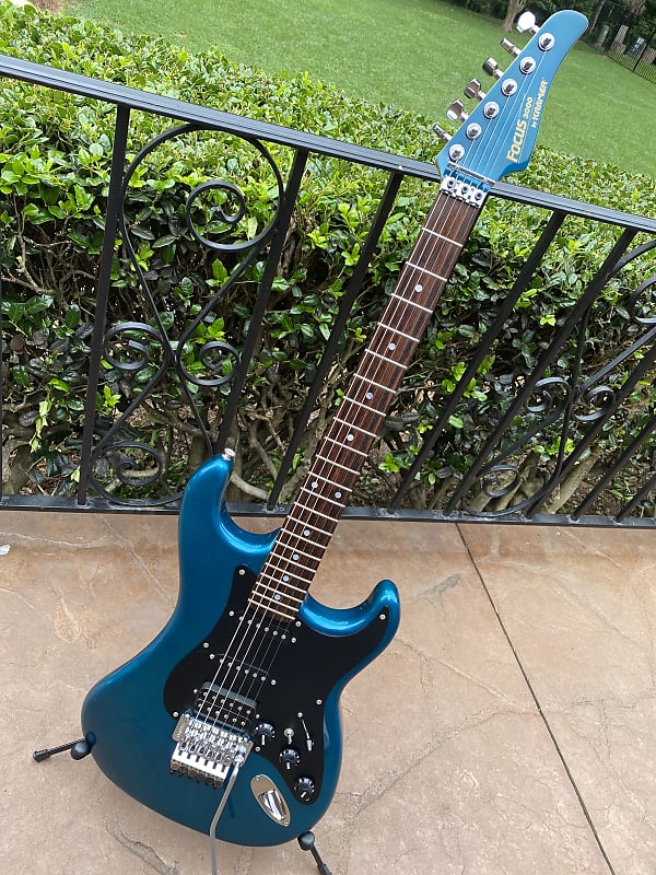 Kramer focus 3000 1980s - Blue with OHSC | Reverb