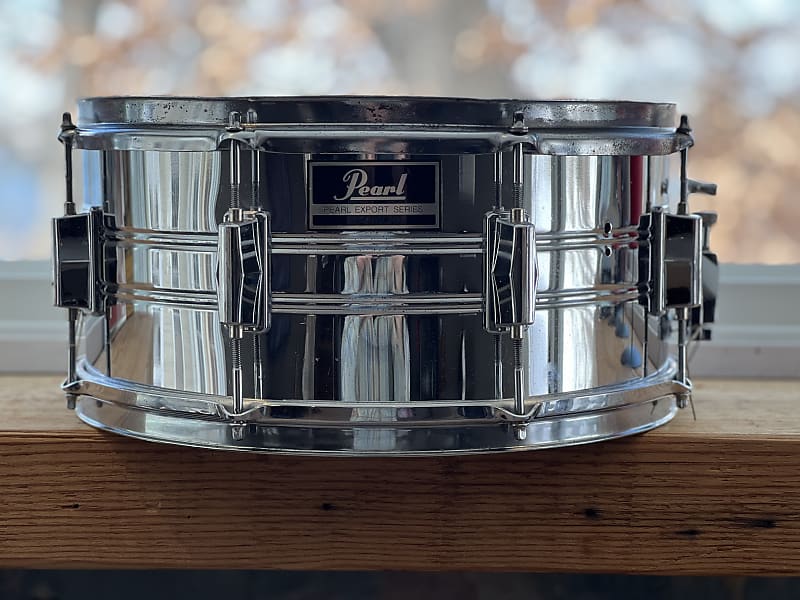 Pearl Export Series Snare 1980’s - Chrome | Reverb