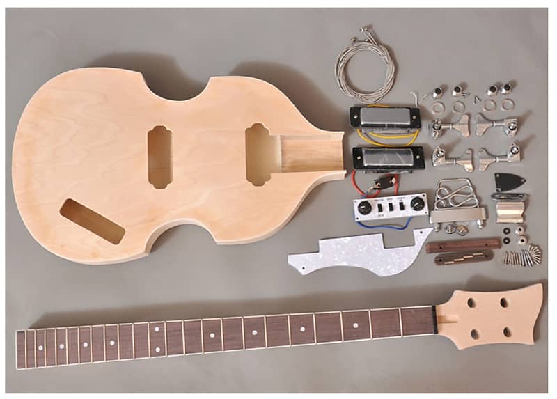Unbranded Viola Electric Bass Guitar DIY Kit Natural | Reverb