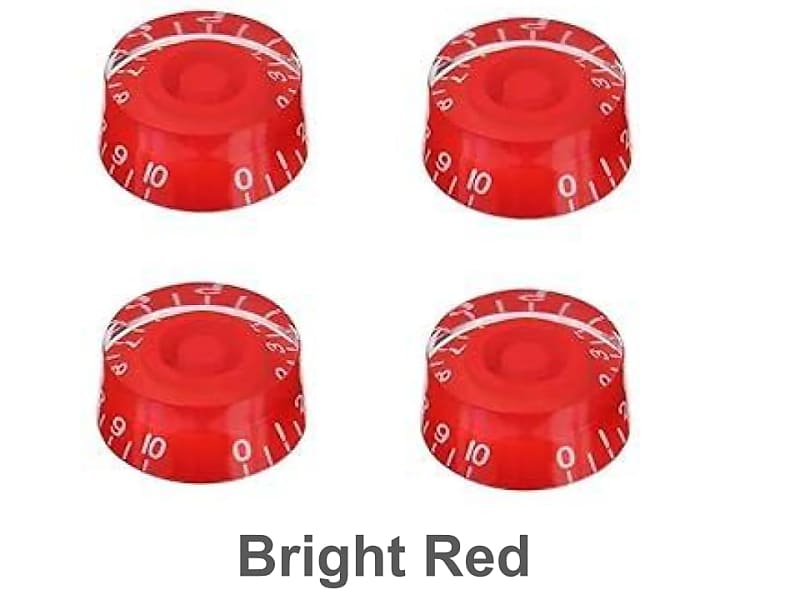 Guitar Speed Knobs - Red - Set of 4 | Reverb