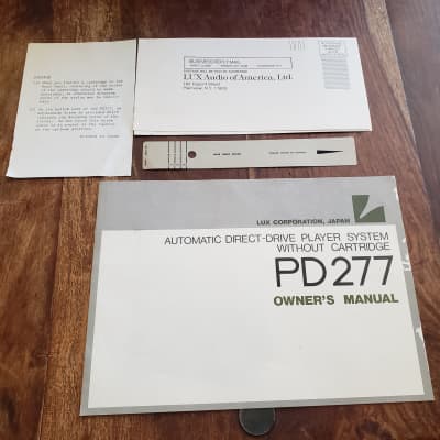 Rare Luxman PD-277, DirectDrive, 2-Speed, NOS ma2002e, Box, | Reverb