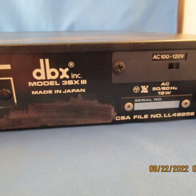 Vintage DBX 3 BX III 3 Band Dynamic Range Expander With | Reverb