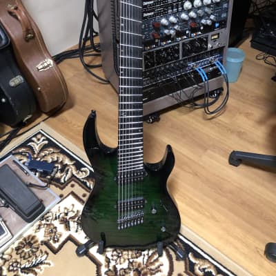 Kiesel DC800 Green Burst Multiscale 8 string | Reverb