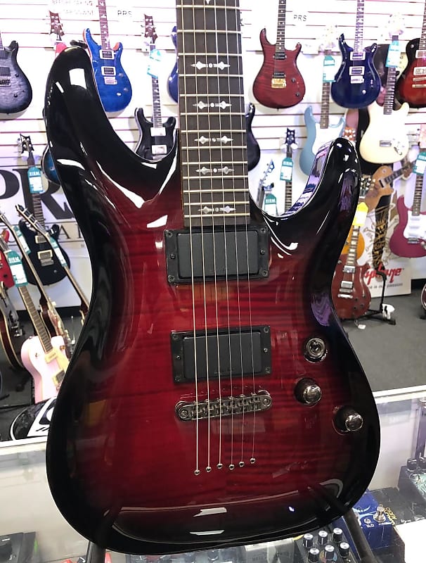 Schecter Demon 6 Electric Crimson Red Burst - Pre Owned | Reverb