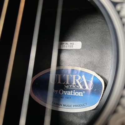 Ovation Ultra 1517 Series 6 String Acoustic Electric Guitar | Reverb