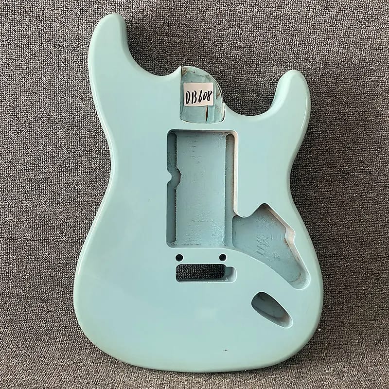 Light Blue Basswood Stratocaster Strat Style Guitar Body | Reverb