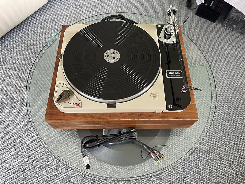 ~FULLY RESTORED~ Vintage Thorens TD-124 Turntable + Carbon | Reverb