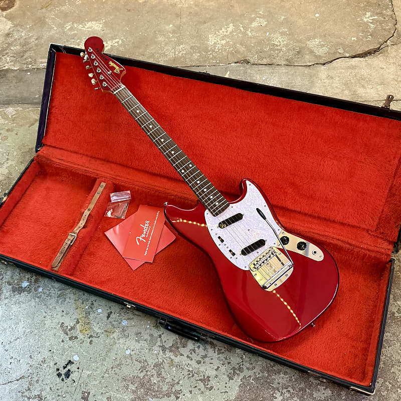 MIJ Fender Mustang MG-69 2007 - Candy apple red CAR original | Reverb