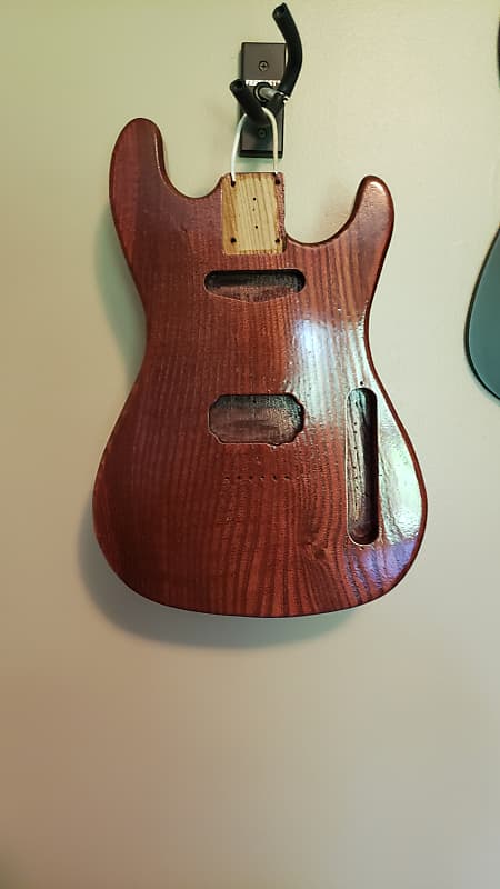 Unbranded Modified Strat style body, solid Siberian Elm wood, | Reverb