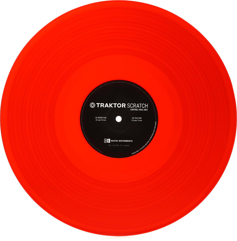 Native Instruments Traktor Scratch Control Vinyl MK2 - Red | Reverb
