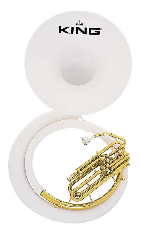 King 2370 Fiberglass BBb Sousaphone, White, No Case | Reverb
