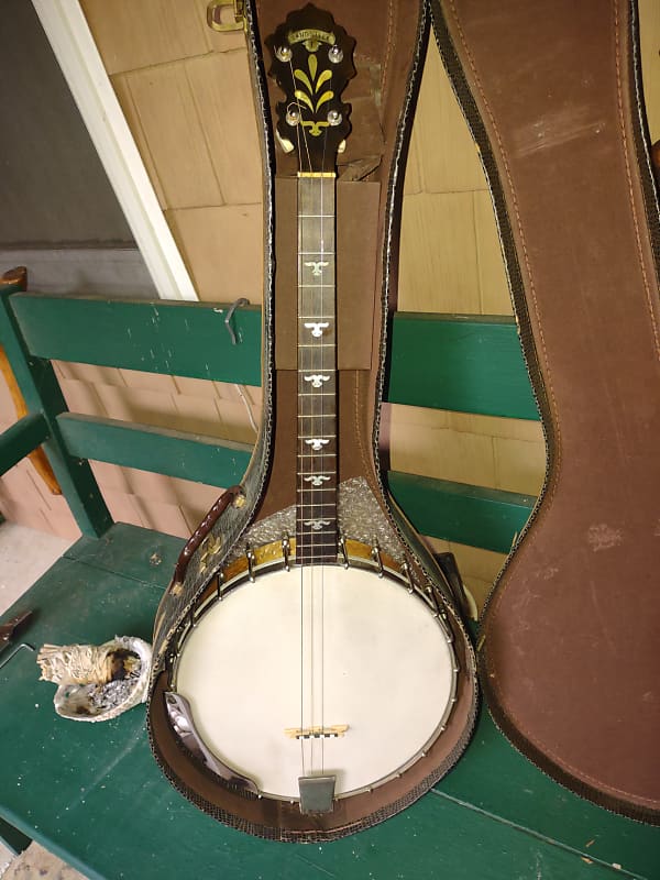 1920's Langstile # 1 Open Back tenor Banjo, Natural | Reverb